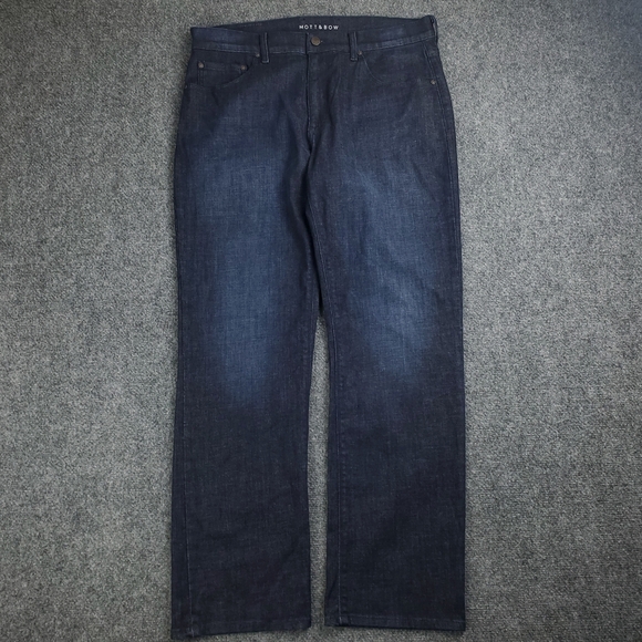 Mott & Bow | Jeans | Mott Bow Jeans Mens 35x3 Straight Crosby Dark Wash ...